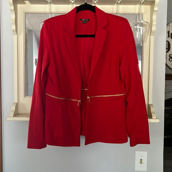 IMAN | Jackets & Coats | Iman Jacket Blazer Convertible Crop Zip | Poshmark